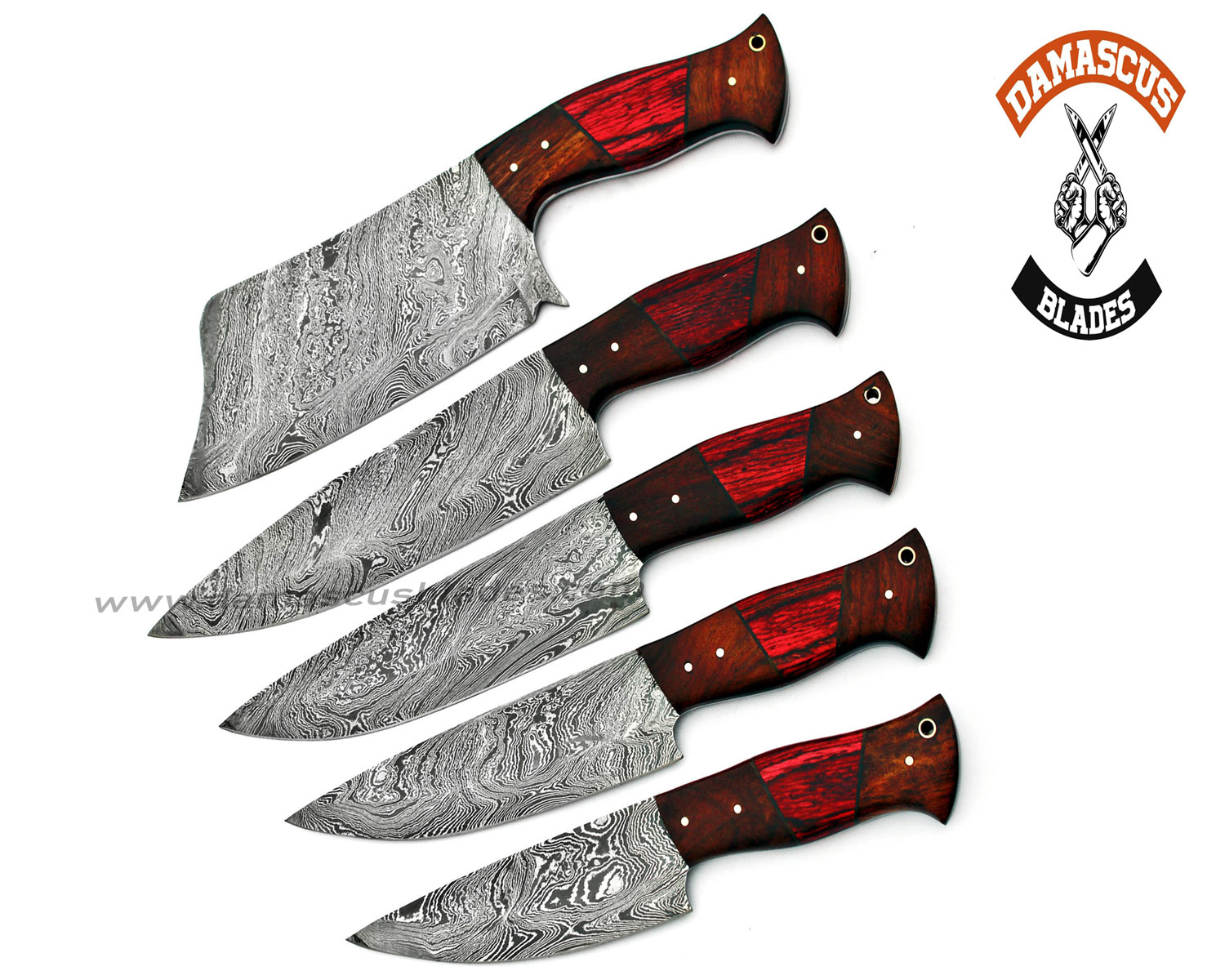 Professional chef knife set | Damascus Steel Knives Set with Bag