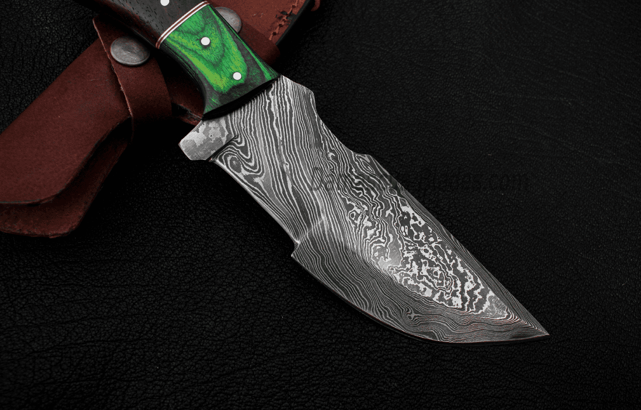 Tracker Knives With Sheath Handmade Damascus Steel | 2024