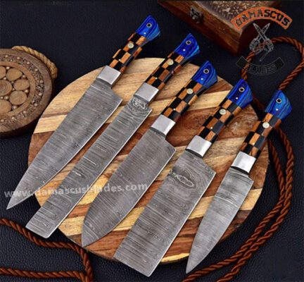Kitchen Knives Fancy Handles Set | Custom Made Chef Knives Set