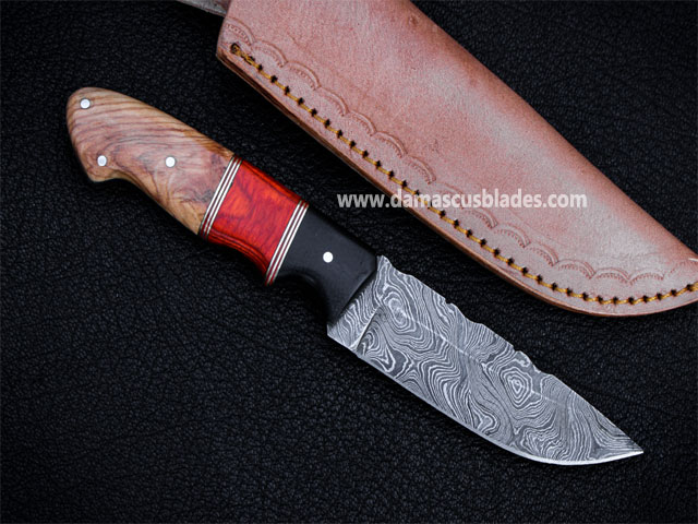 Survival Hunting Camping Knife with Sheath | Damascus Blades