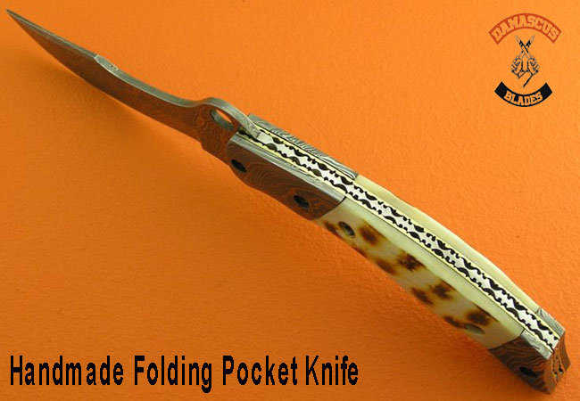 Best folding pocket knife | Handmade Damascus EDC Knife