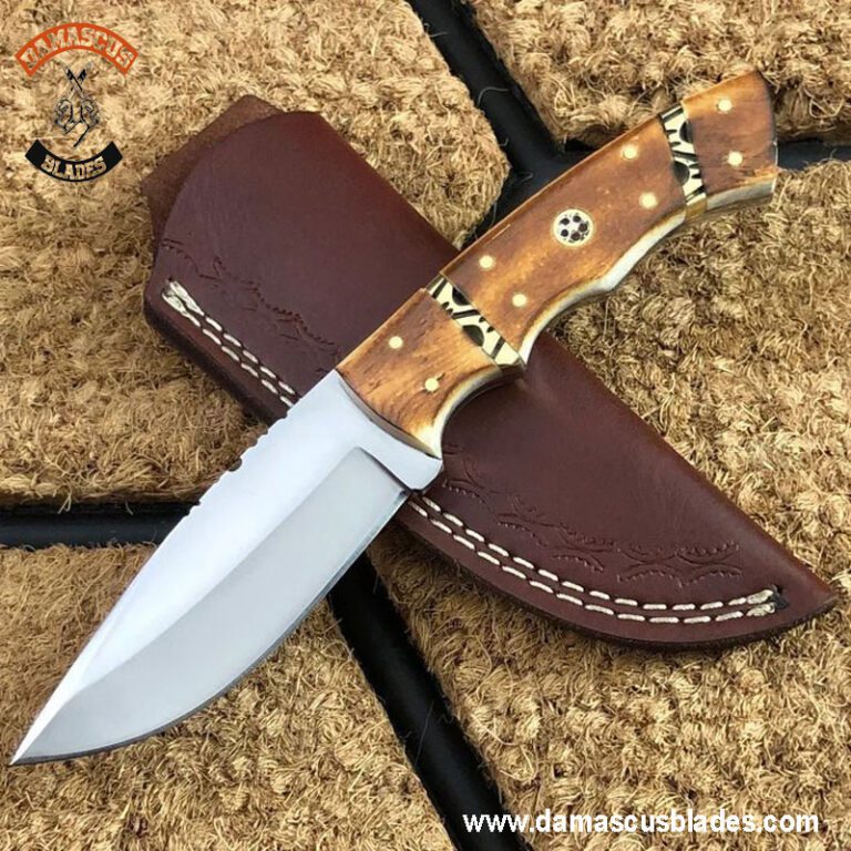 D2 steel fixed blade skinning knife | Custom Handmade EDC Knife